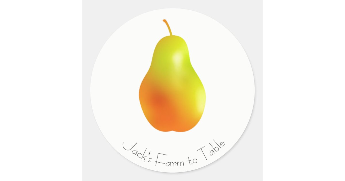 Pear Label | Zazzle