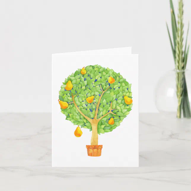 Pear Tree Blank Note Card | Zazzle