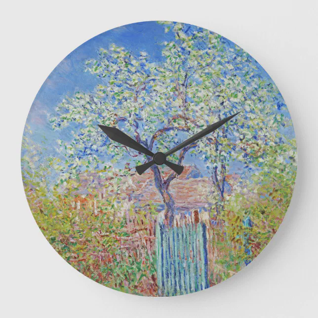 Pear Tree in Flower - Claude Monet Large Clock | Zazzle