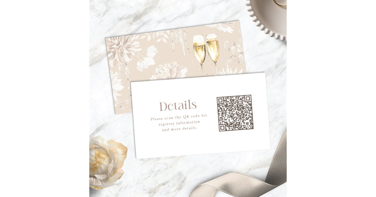 Pearl Detail Enclosure Card | Zazzle