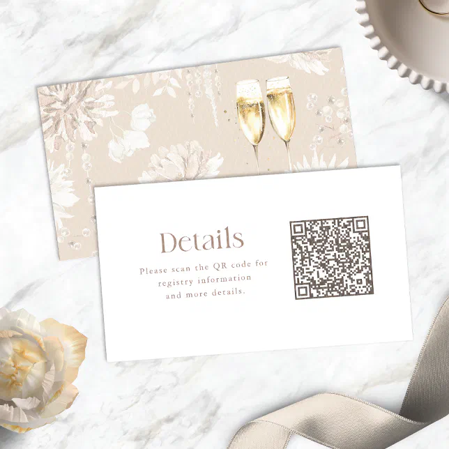 Pearl Detail Enclosure Card | Zazzle