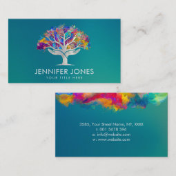 Pearl Helping Hands Tree Business Card | Zazzle