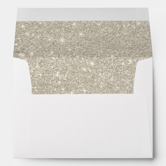 pearl ivory glitter ombre metallic foil luxury envelope | Zazzle.com