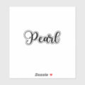 Pearl Name - Handwritten Calligraphy Sticker | Zazzle