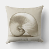 Pearl Nautilus Seashell Throw Pillow | Zazzle