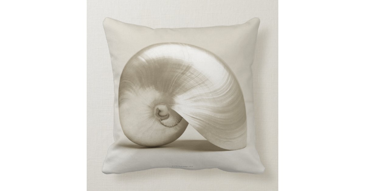 Pearl Nautilus Seashell Throw Pillow | Zazzle.com
