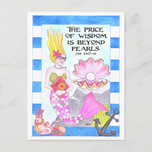 Pearl of Wisdom Inspirational Postcard | Zazzle