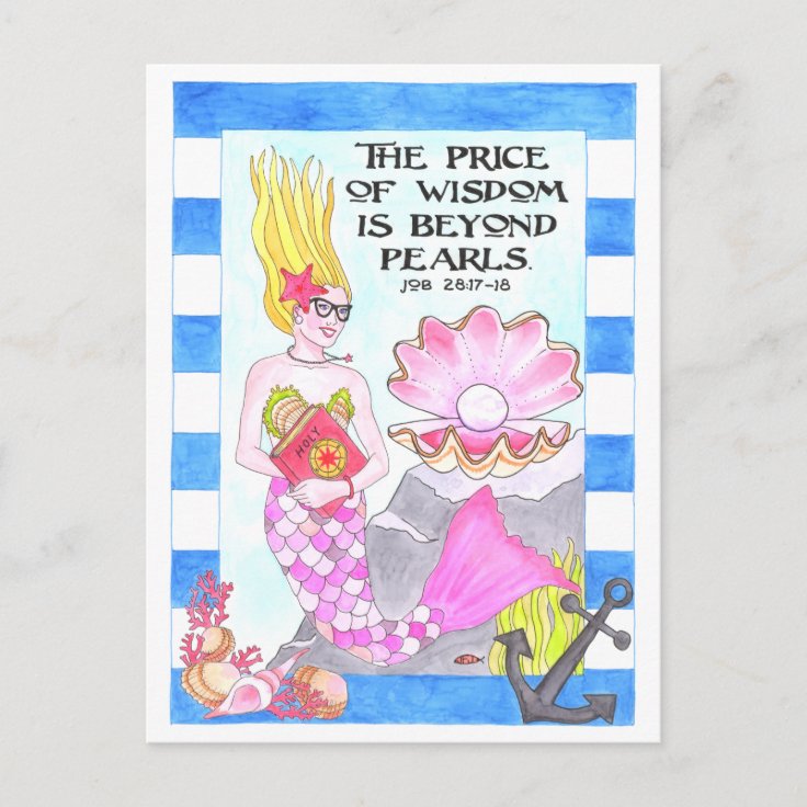 Pearl of Wisdom Inspirational Postcard | Zazzle