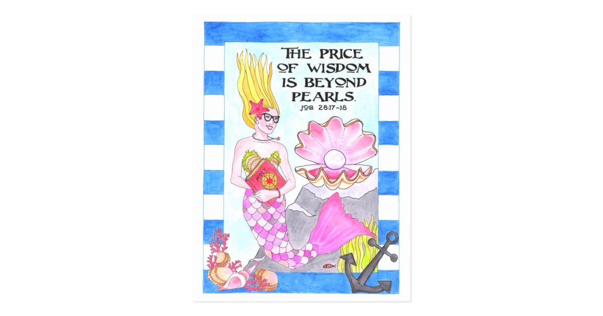 Pearl of Wisdom Inspirational Postcard | Zazzle.com