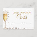 Pearls and Prosecco Guess How Many Corks Game Enclosure Card | Zazzle