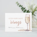 Pearls and Prosecco Guess How Many Rings Game Invitation | Zazzle