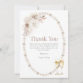 Pearls and Prosecco Thank You Card | Zazzle