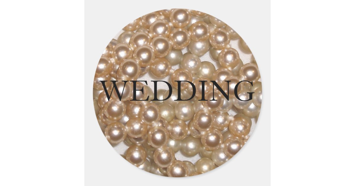 Pearls Classic Round Sticker | Zazzle
