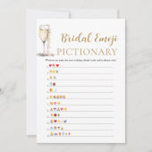 Pearls & Prosecco Bridal Shower Emoji Pictionary Invitation | Zazzle