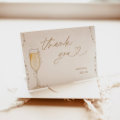 Pearls & Prosecco Bridal Shower Thank You Card | Zazzle