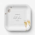 Pearls & Prosecco Champagne Theme Bridal Shower Paper Plates | Zazzle