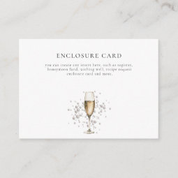 Pearls & Prosecco Custom Bridal Shower Enclosure Card | Zazzle