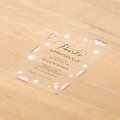 Pearls & Prosecco Pink Transparent Bridal Shower Acrylic Invitations ...