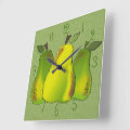 Pears Glass (tiled) Wall Clock | Zazzle