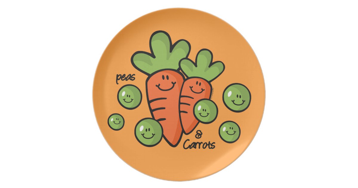 Peas And Carrots Plate | Zazzle