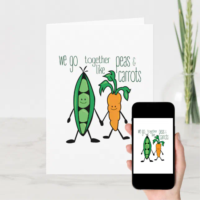 Peas & Carrots Card | Zazzle