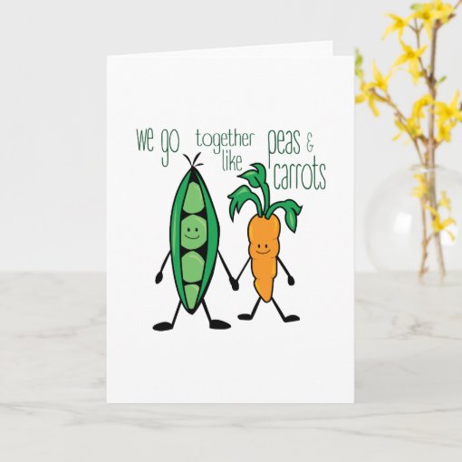 Peas & Carrots Card | Zazzle
