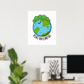 Peas On Earth Funny Veggie Peace Pun Poster | Zazzle