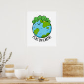 Peas On Earth Funny Veggie Peace Pun Poster | Zazzle