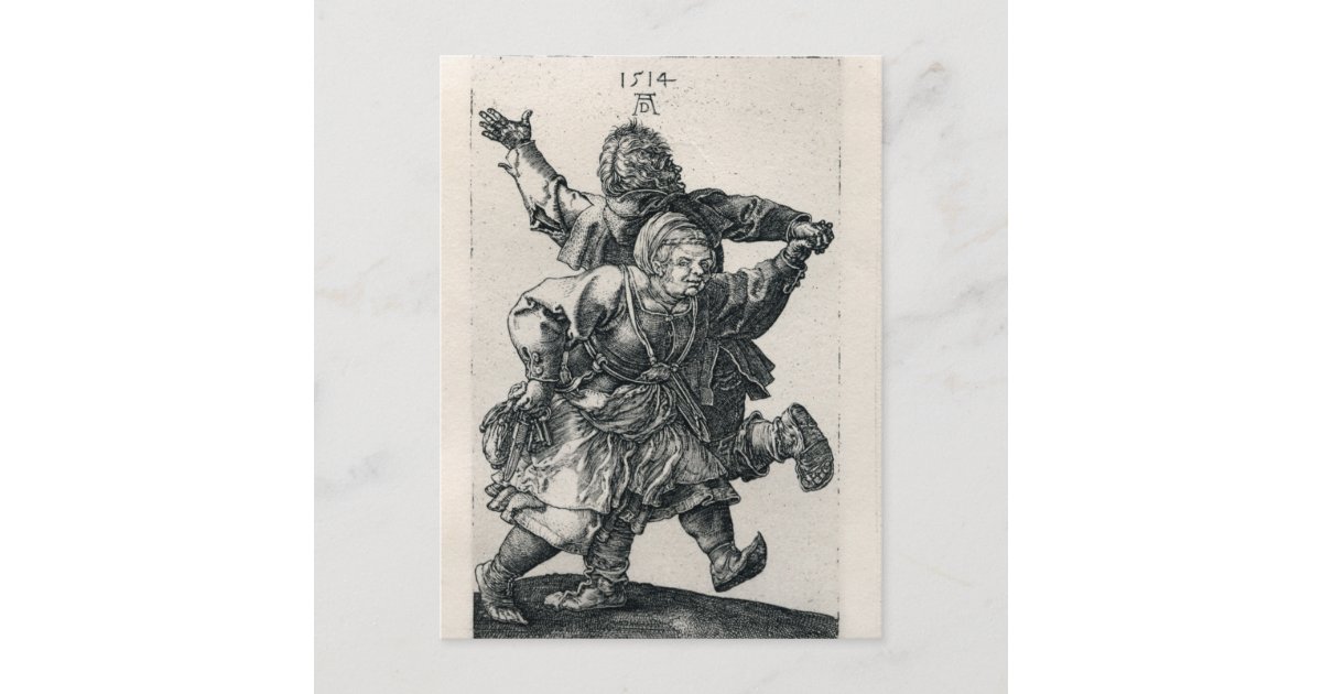 Peasant Couple Dancing by Albrecht Durer Postcard | Zazzle