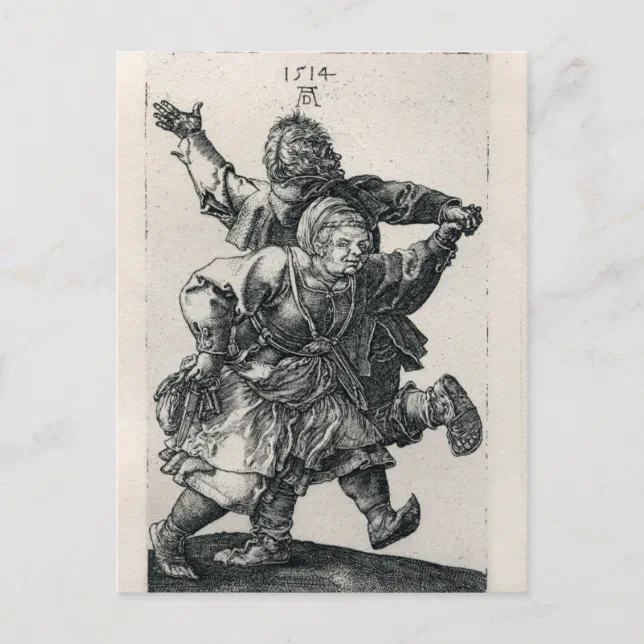 Peasant Couple Dancing by Albrecht Durer Postcard | Zazzle