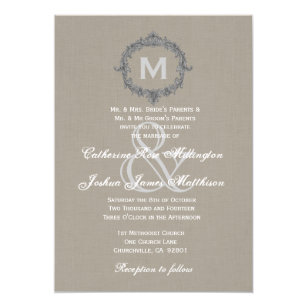 Linen Paper Invitations | Zazzle