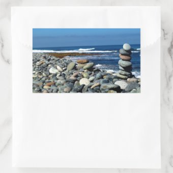 Pebble Beach Rectangular Sticker | Zazzle