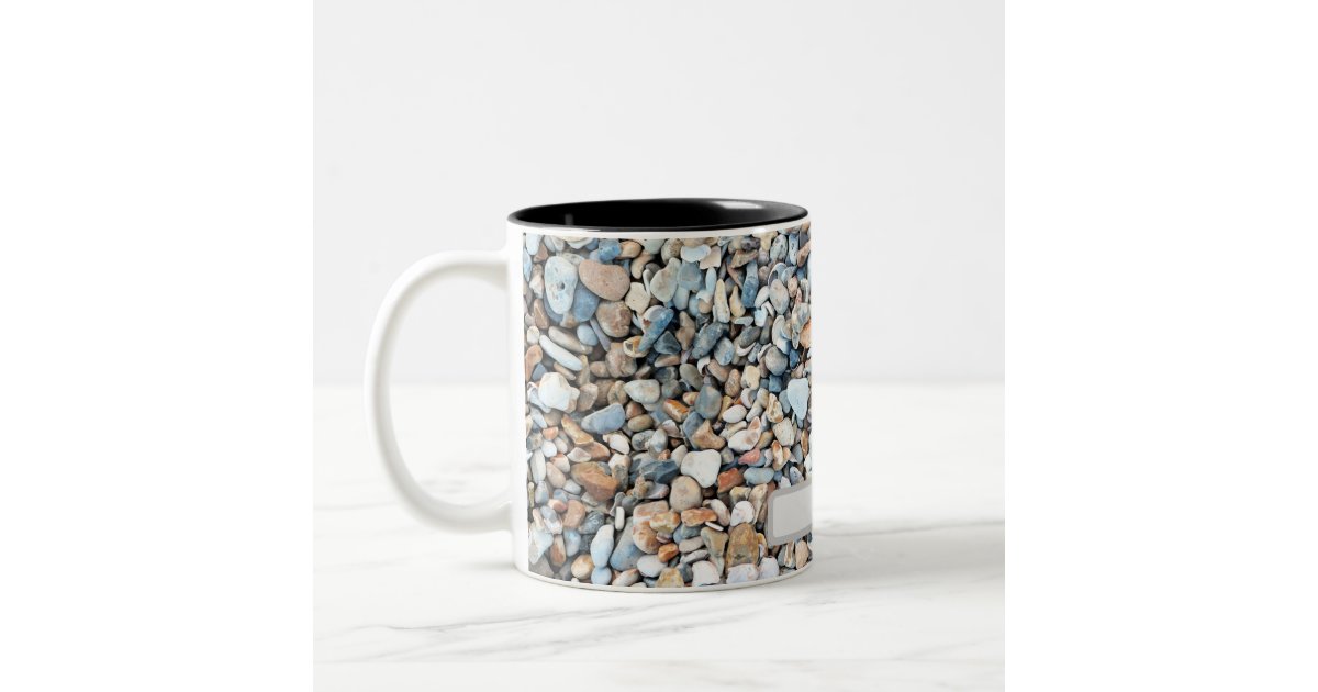 Pebble Stone design Two-Tone Coffee Mug | Zazzle