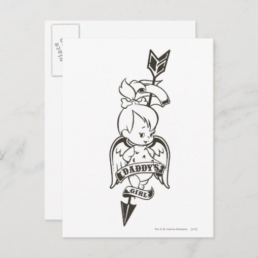 PEBBLES™ Daddy's Girl B&W Postcard | Zazzle