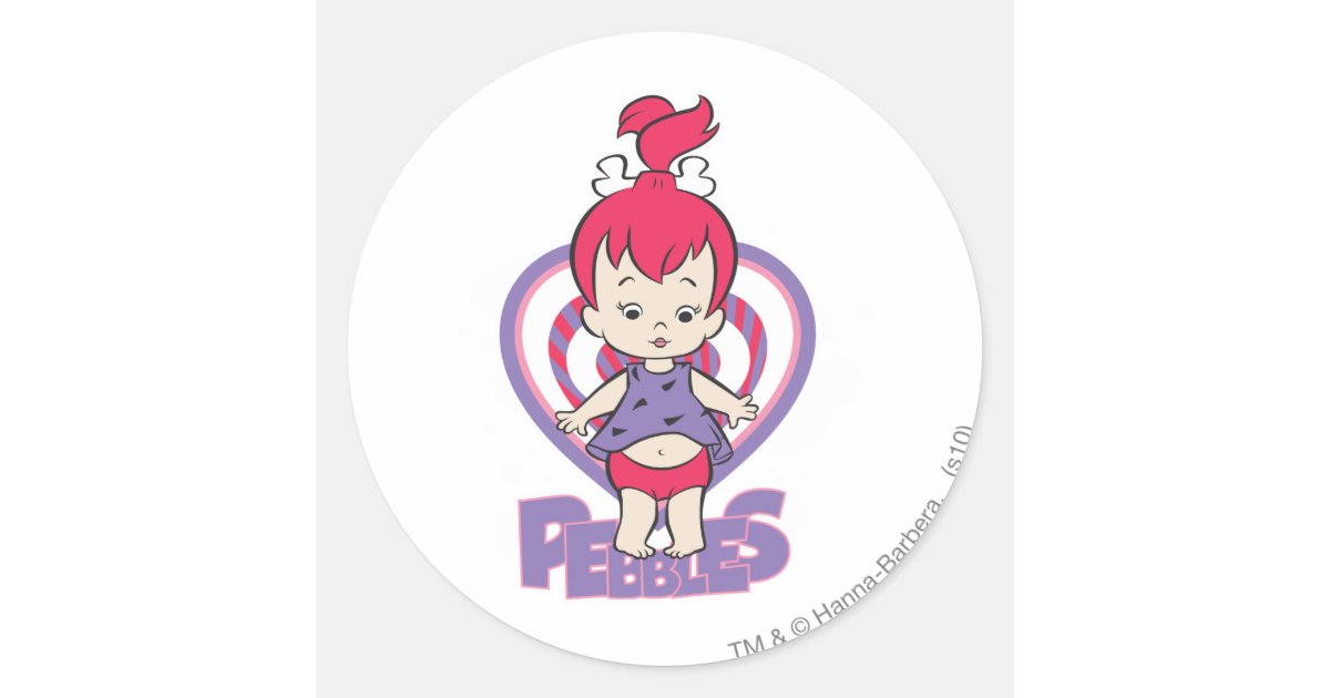 PEBBLES™ From Bedrock Classic Round Sticker | Zazzle