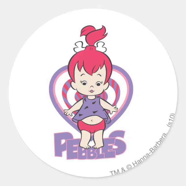 PEBBLES™ From Bedrock Classic Round Sticker | Zazzle
