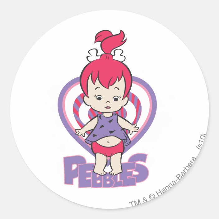 PEBBLES™ From Bedrock Classic Round Sticker | Zazzle.com