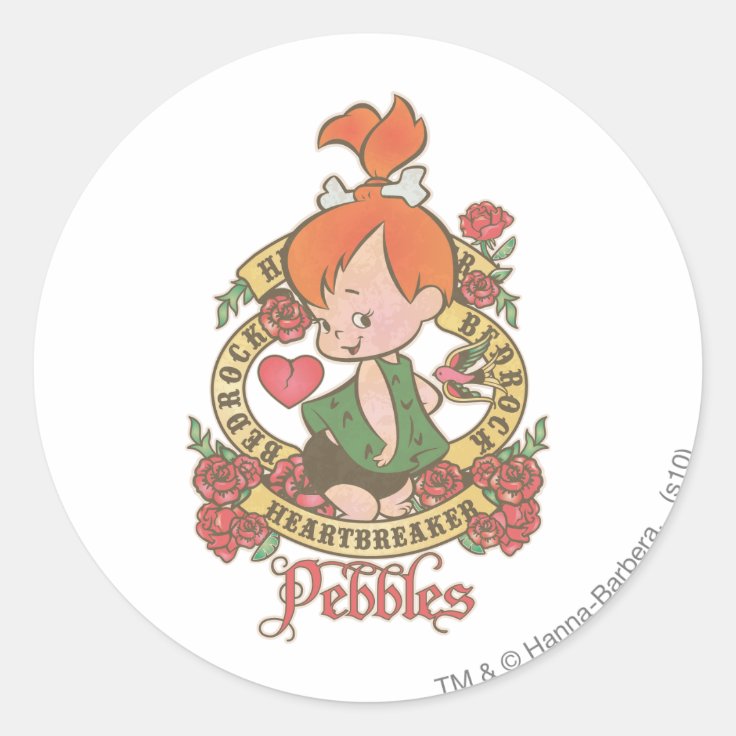 PEBBLES™ Heartbreaker Classic Round Sticker | Zazzle