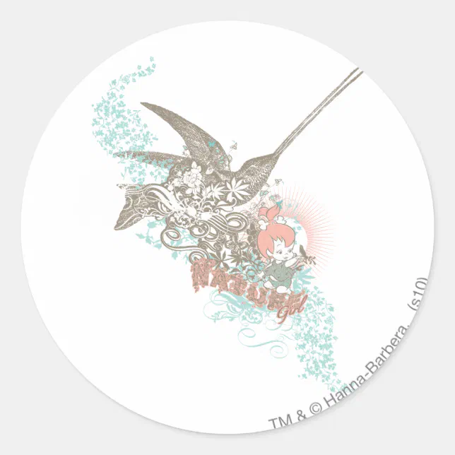 PEBBLES™ Nature Girl Classic Round Sticker | Zazzle