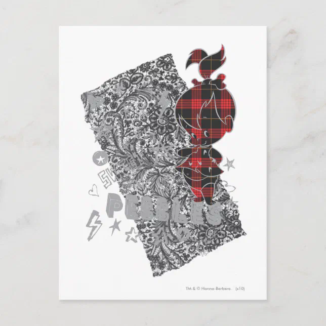 PEBBLES™ Punk Plaid Postcard | Zazzle