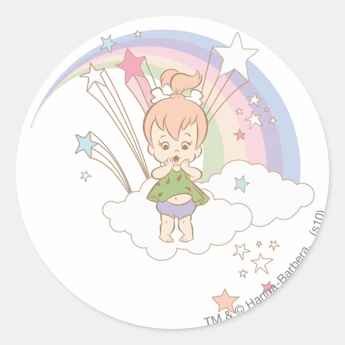 PEBBLES™ Rainbow Stars Classic Round Sticker | Zazzle.com