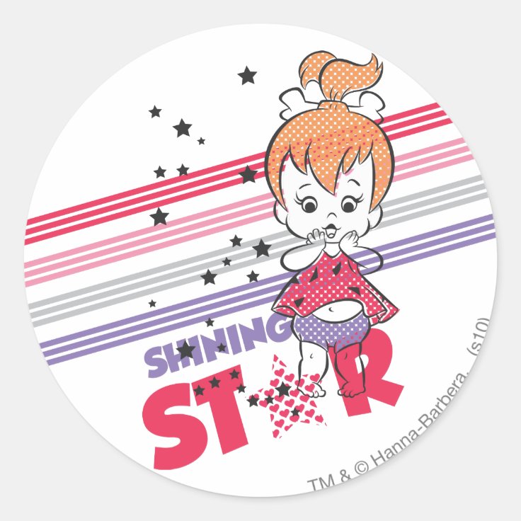 PEBBLES™ Shining Stars Classic Round Sticker | Zazzle