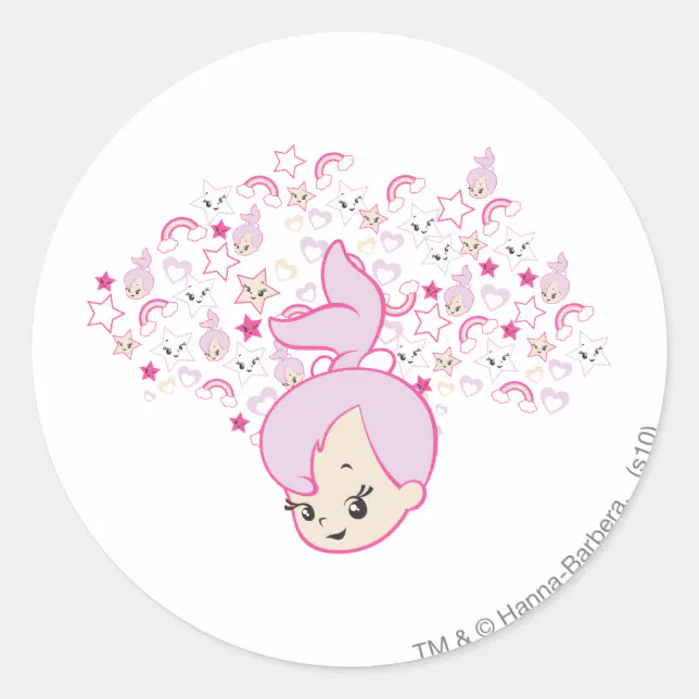 PEBBLES™ Star Print Classic Round Sticker | Zazzle