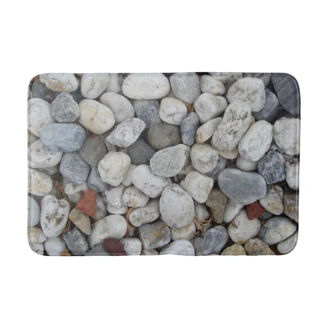 Pebbles, stones, rocks bathroom mat | Zazzle