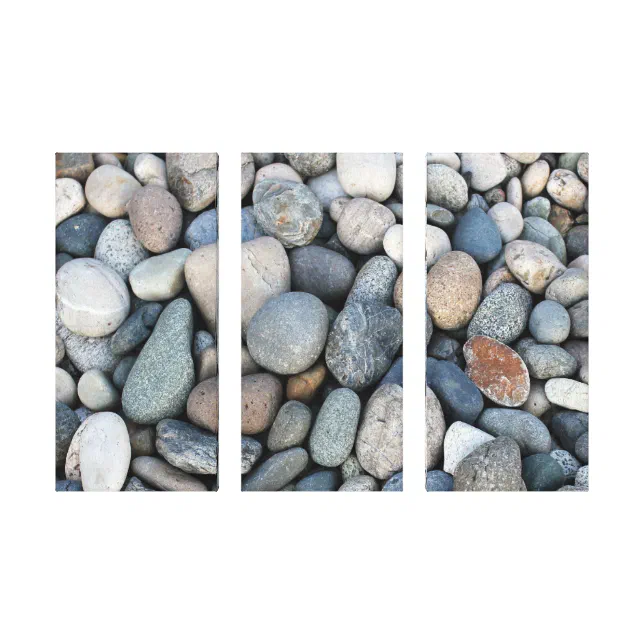 Pebbles Triptych Wall Art | Zazzle
