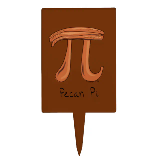 Pecan Pi Symbol Math Teacher Cute Kids Cake Topper | Zazzle