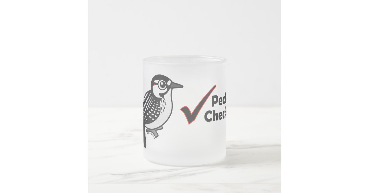 Pecker Checker Frosted Glass Coffee Mug | Zazzle