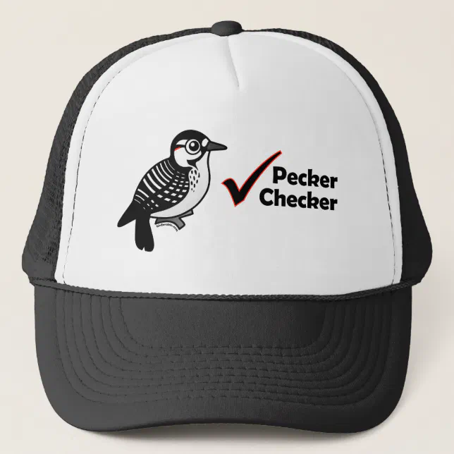 Pecker Checker Trucker Hat | Zazzle