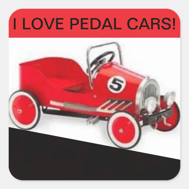 Pedal Cars Sticker | Zazzle