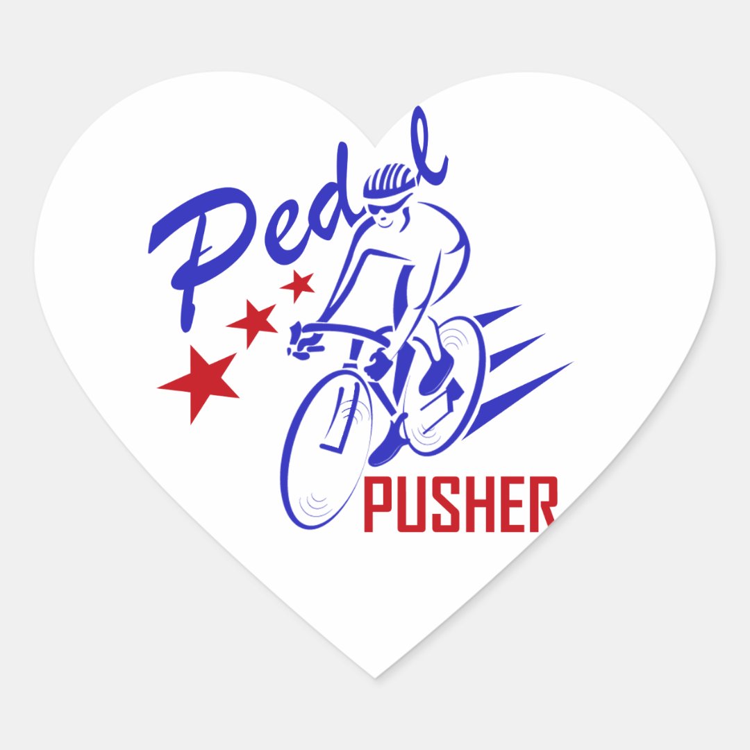Pedal Pusher Heart Sticker | Zazzle